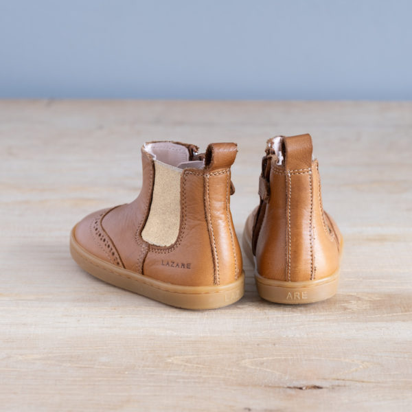 Chaussures premiers pas Axelle marron-doré - Lazare Kids Shoes